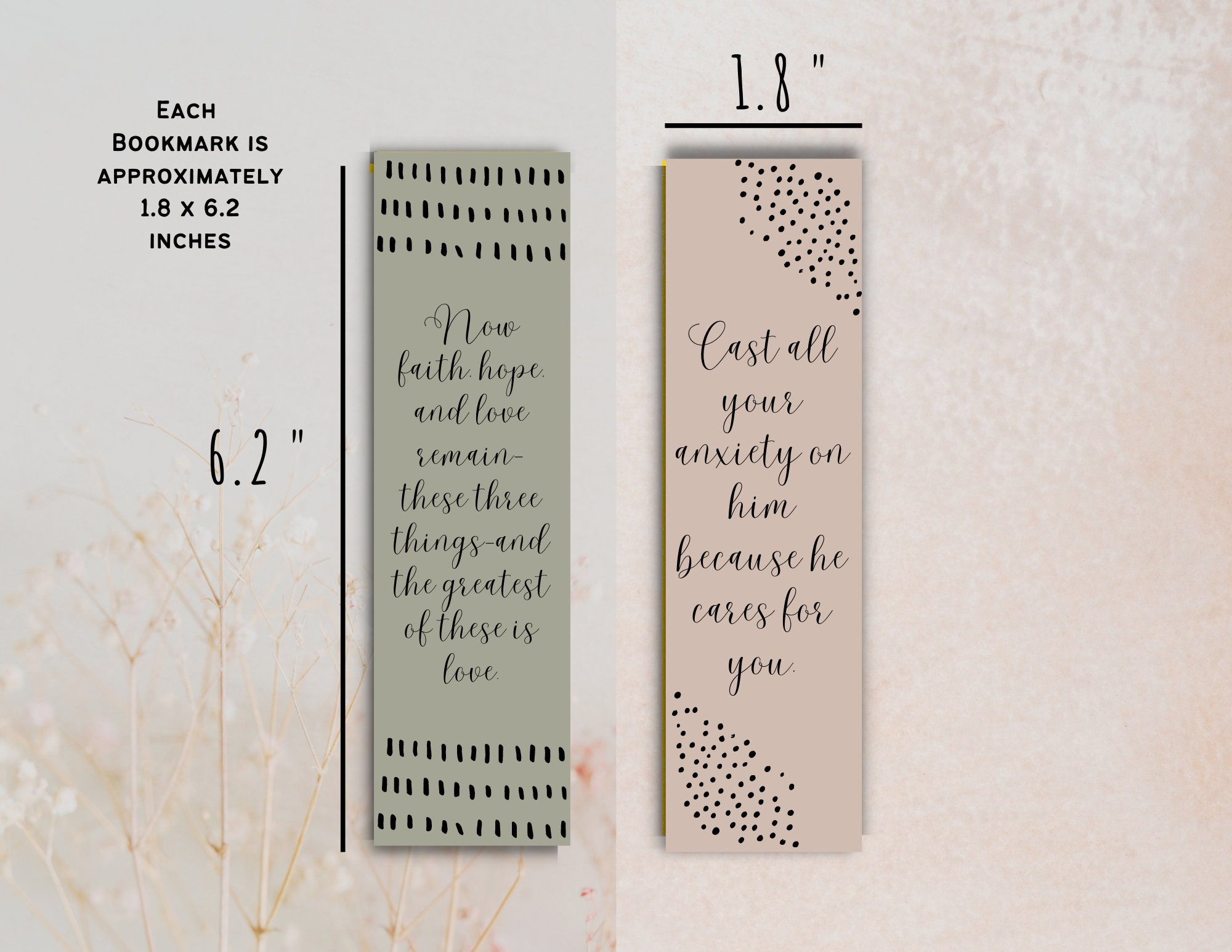 Printable Bible Verse Bookmarks | Scripture Bookmark Set | Book Lover ...