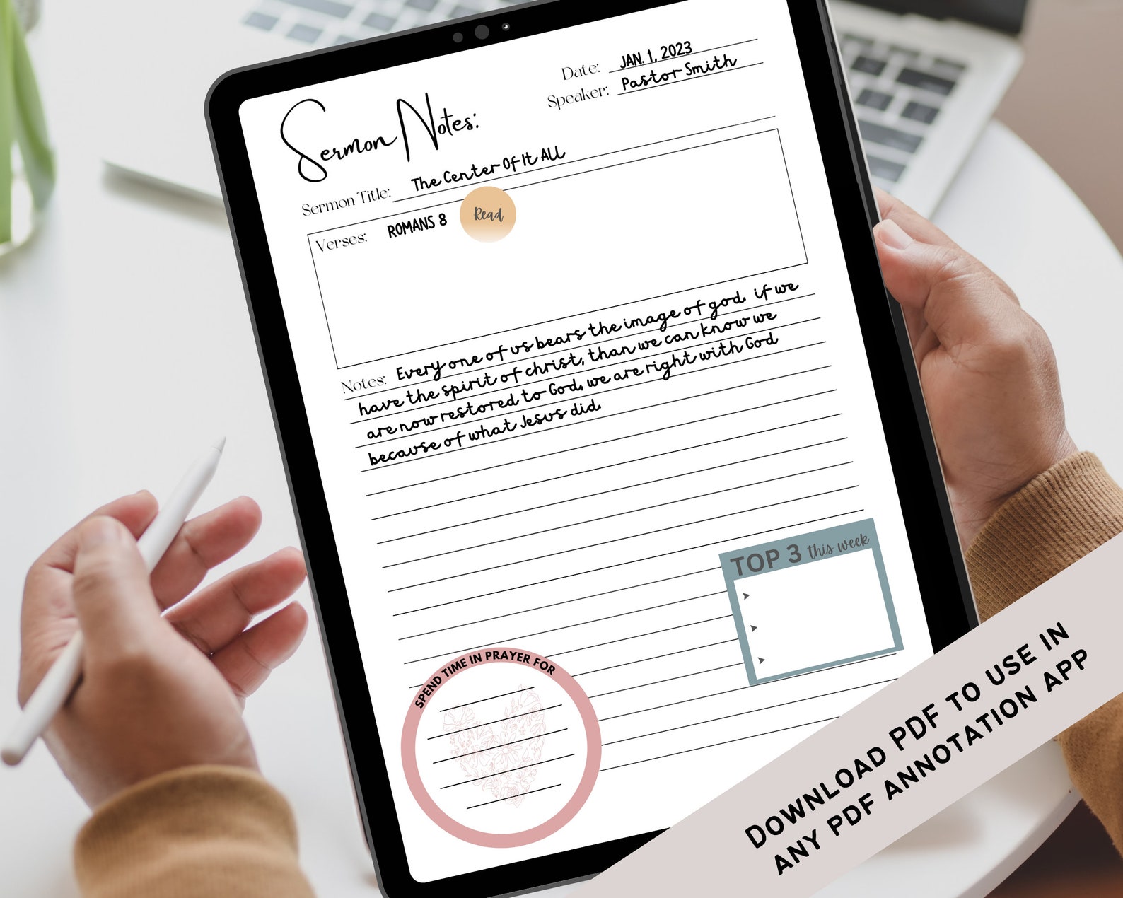 Goodnotes Sermon Church Notes Stickers | Digital Bible Stickers ...