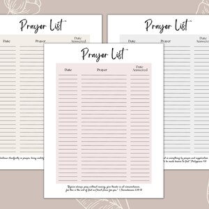 Prayer List Digital Printable | Goodnotes Prayer List | Goodnotes ...