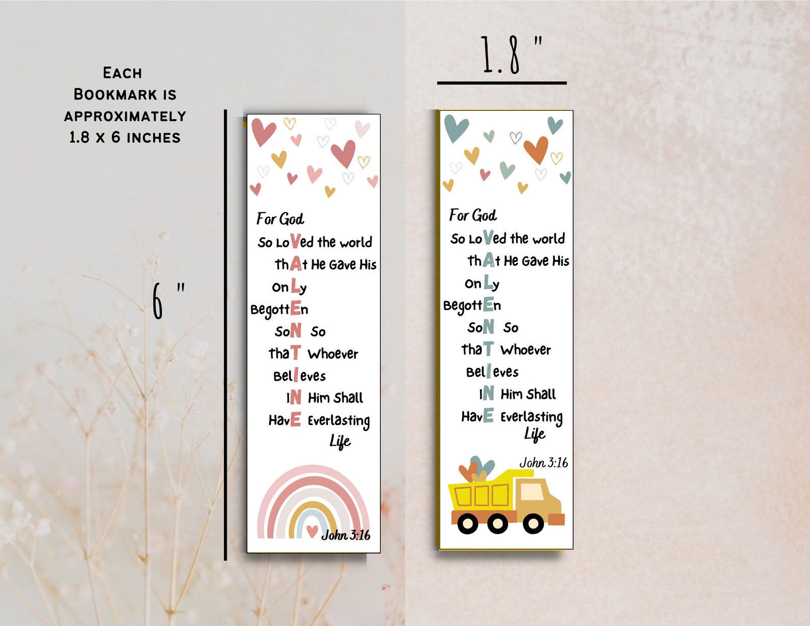 Printable Kids Valentines Bookmarks for Kids Bible Verse Valentine ...