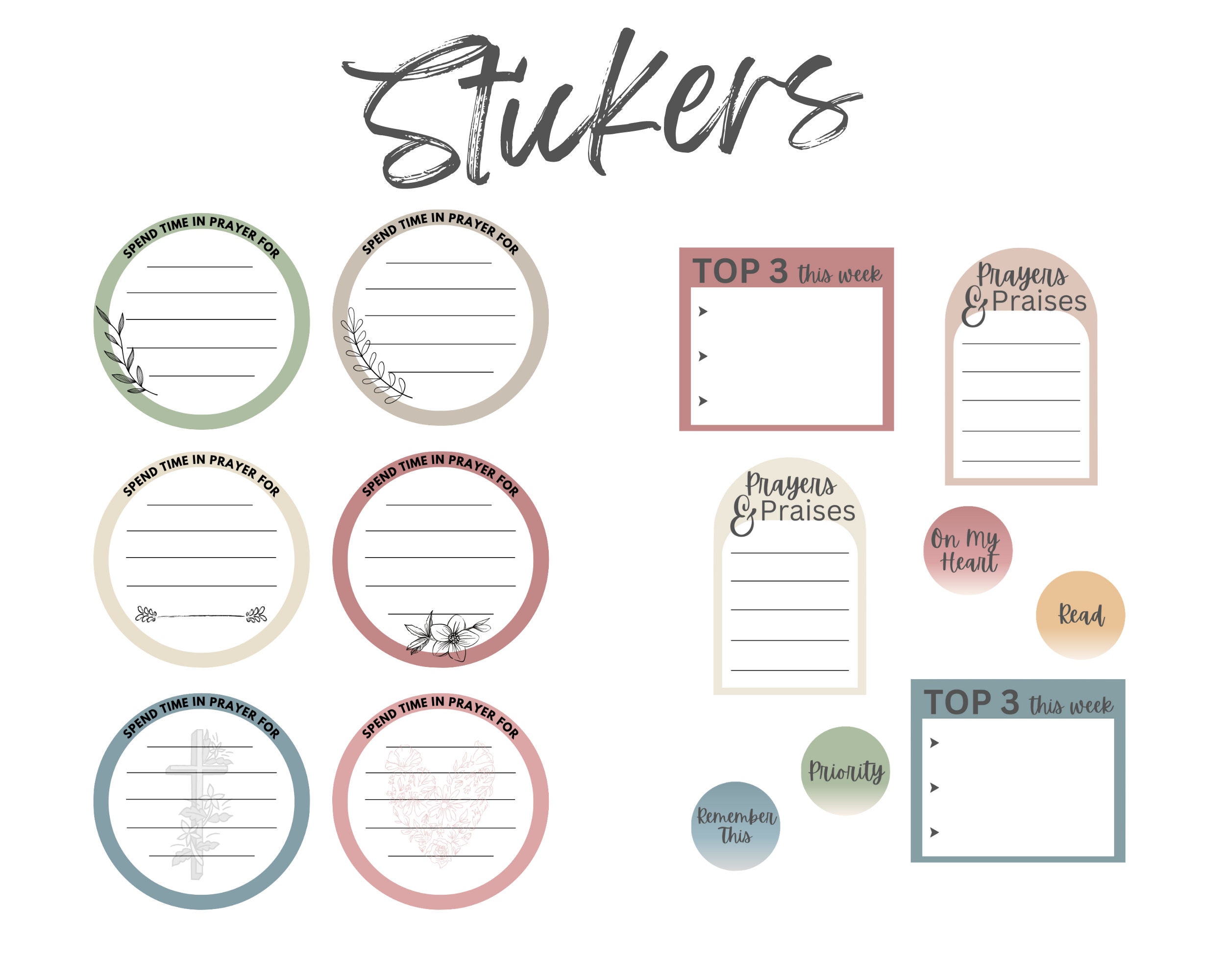 Goodnotes Sermon Church Notes Stickers | Digital Bible Stickers ...