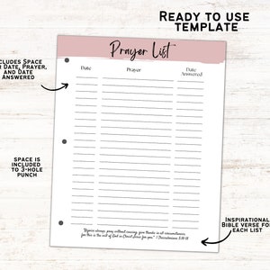 Prayer List Digital Printable | Goodnotes Prayer Journal | PDF Prayer ...