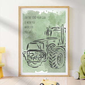 Farm Boy Room Prints | Set of 2 Boys Nursery | Tractor Nursery Decor ...