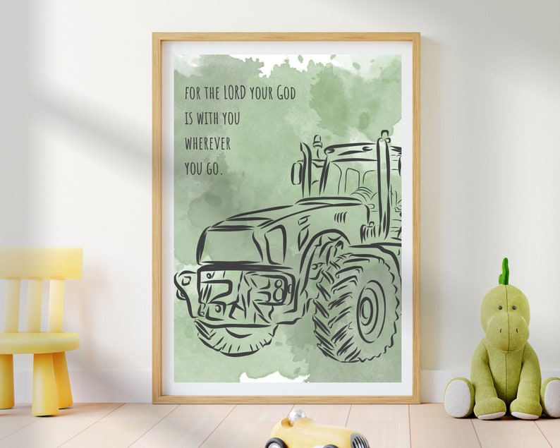 Farm Boy Room Prints | Set of 2 Boys Nursery | Tractor Nursery Decor ...