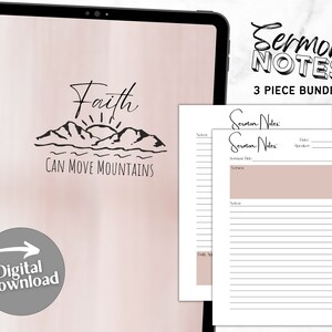 Sermon Church Notes Printable | Digital Download | Bible Study Notes ...