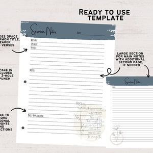 Sermon Church Notes Printable | Bible Study Notes | Church Printable ...