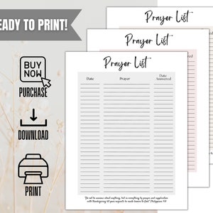 Prayer List Digital Printable | Goodnotes Prayer List | Goodnotes ...
