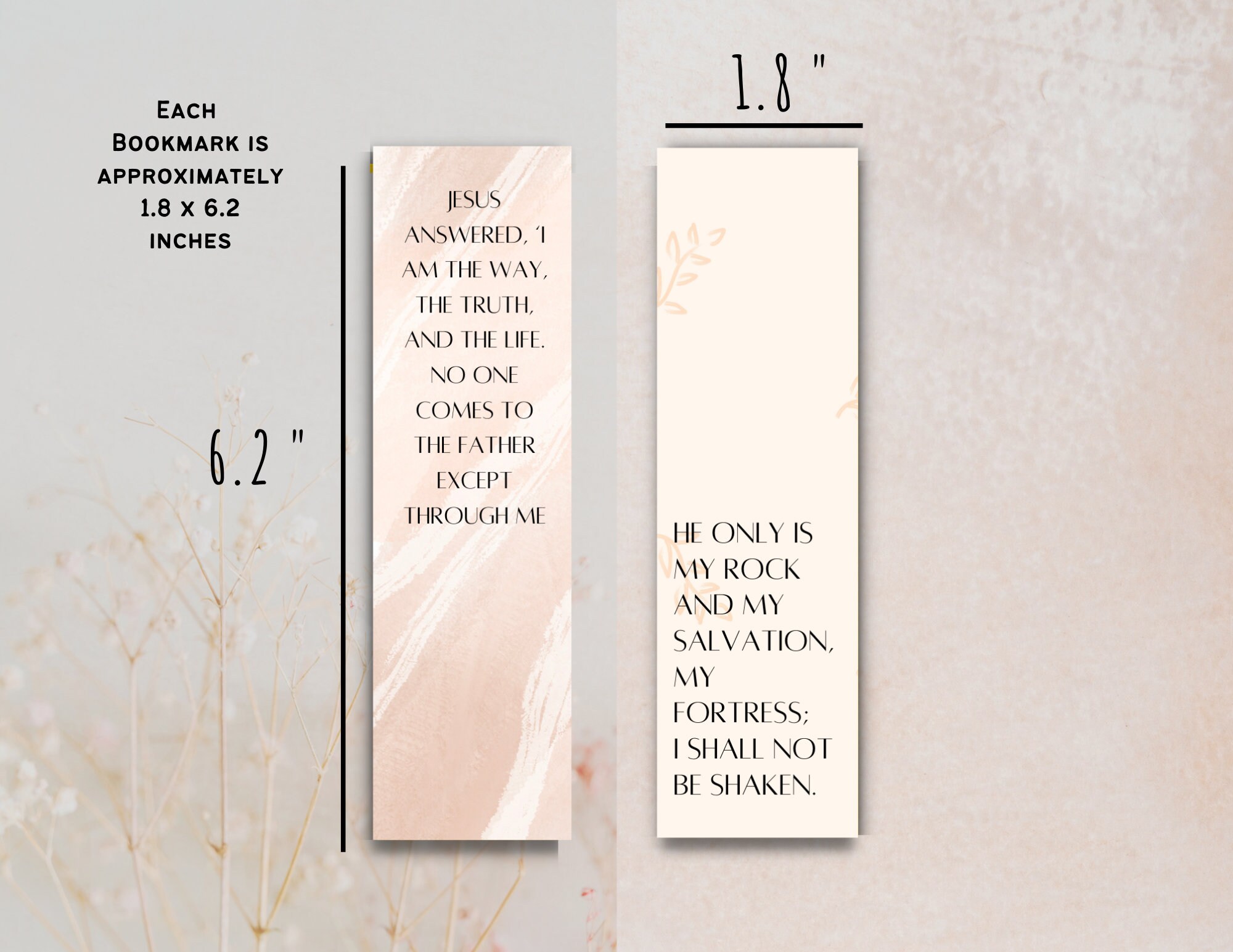 Printable Bible Verse Bookmarks | Scripture Bookmark Set | Book Lover ...