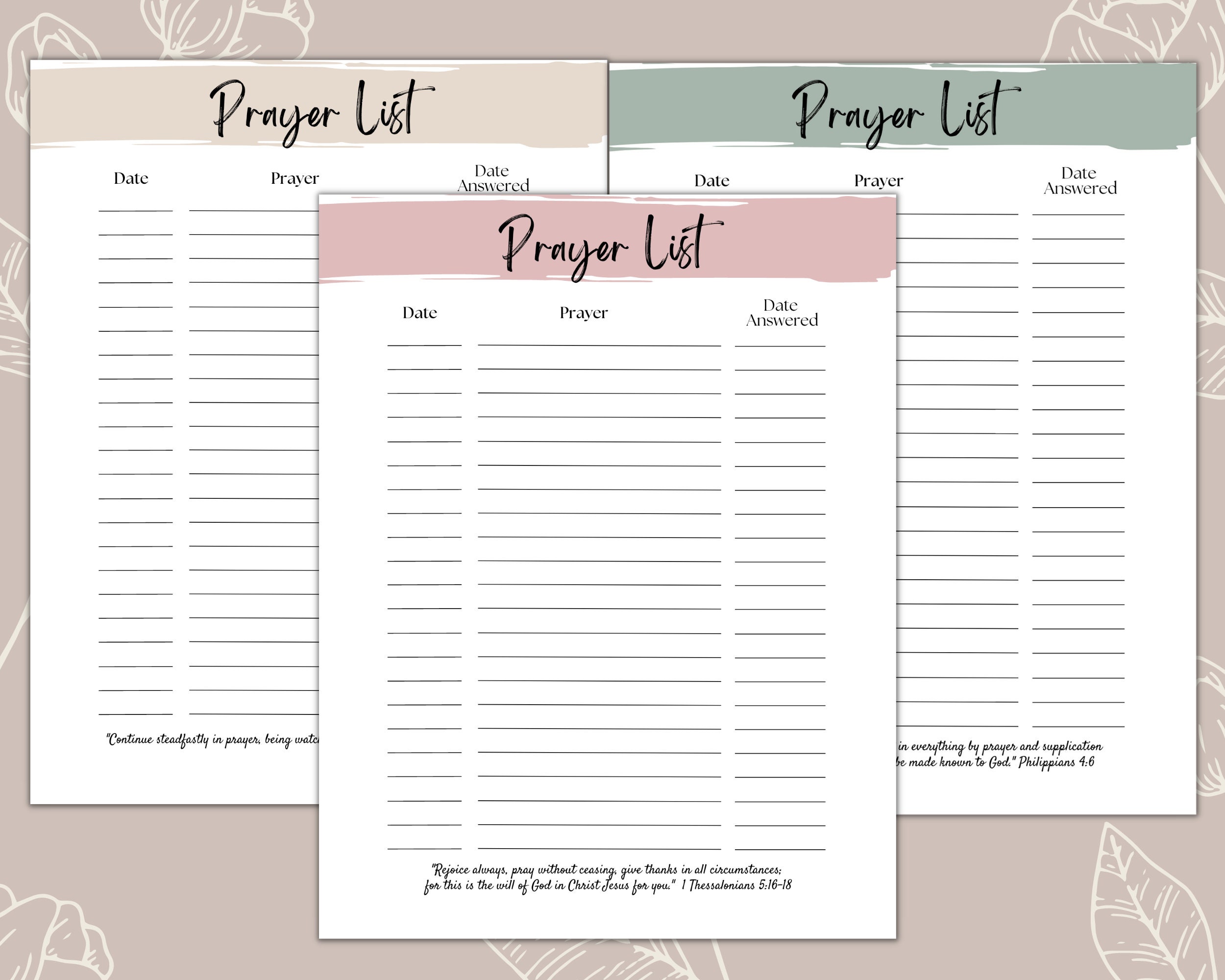 Prayer List Digital Printable Goodnotes Prayer Journal PDF Prayer ...