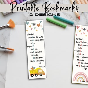 Printable Kids Valentines | Bookmarks for Kids | Bible Verse Valentine ...