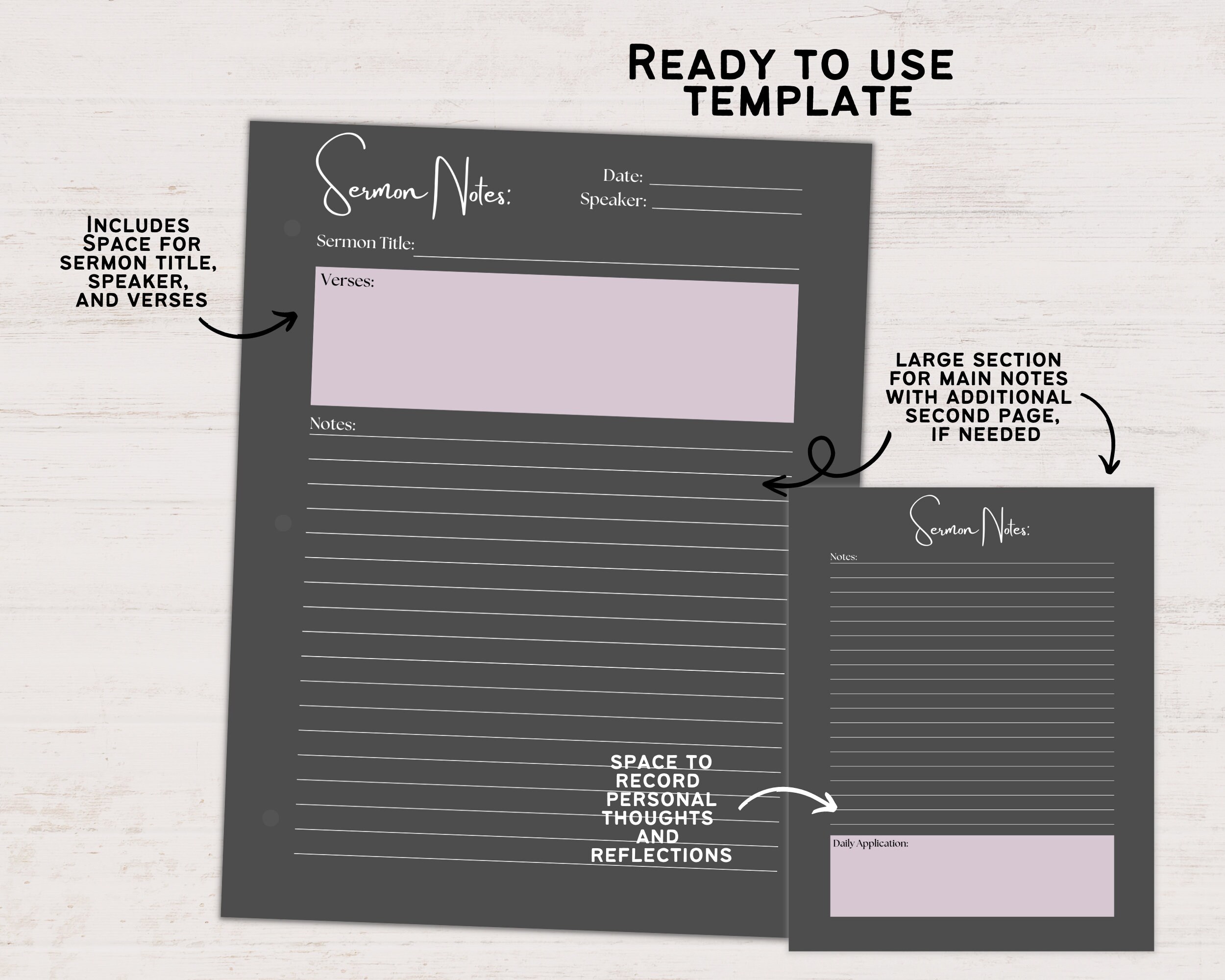 Goodnotes Sermon Church Notes | Digital Download | Bible Study Notes ...