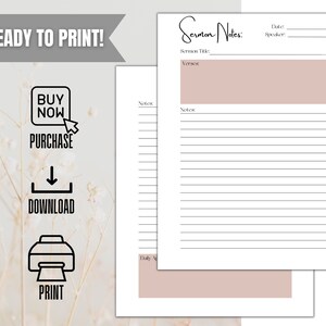 Goodnotes Sermon Church Notes | Digital Download | Bible Study Notes ...