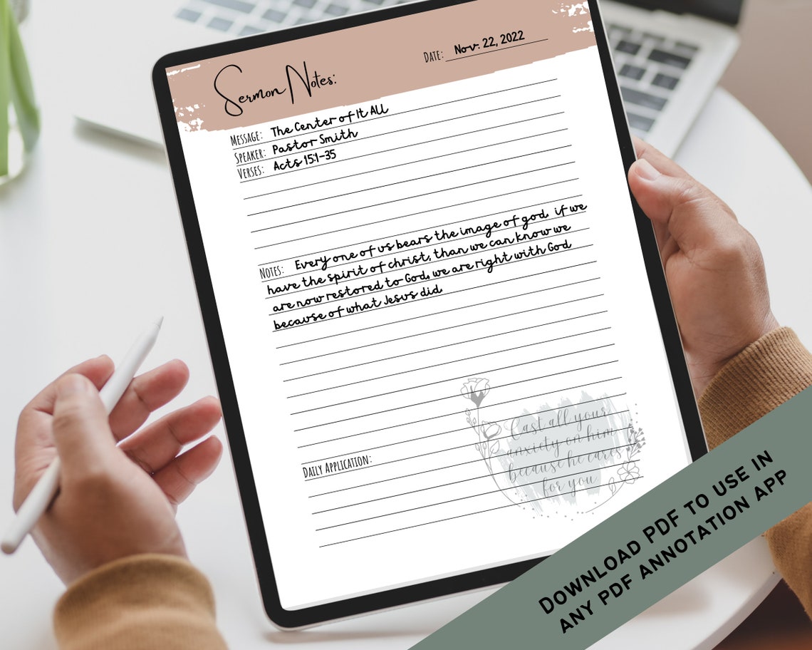 Sermon Church Notes Printable | Bible Study Notes | Church Printable ...