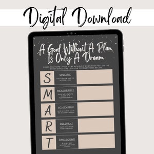 2023 Goal Planner Printable Goal Template S.M.A.R.T. Goal - Etsy