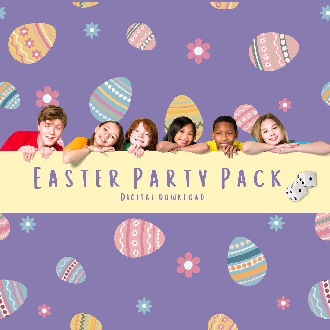 Easter Party Pack Kids Games Printables Digital Download Footprint ...