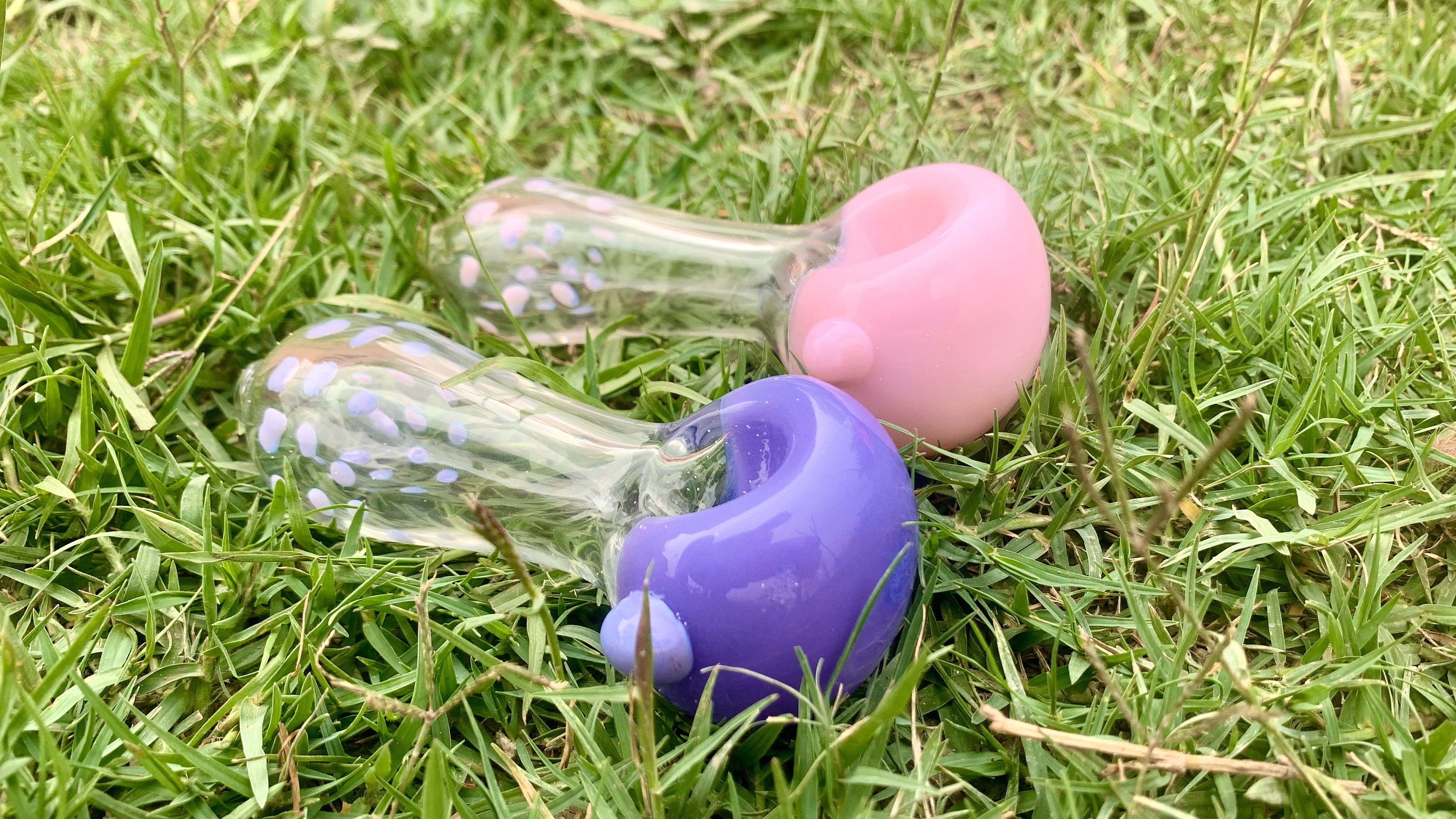 3 Inch Glass Pipes Glass Smoking Pipe With Milky Pink or - Etsy