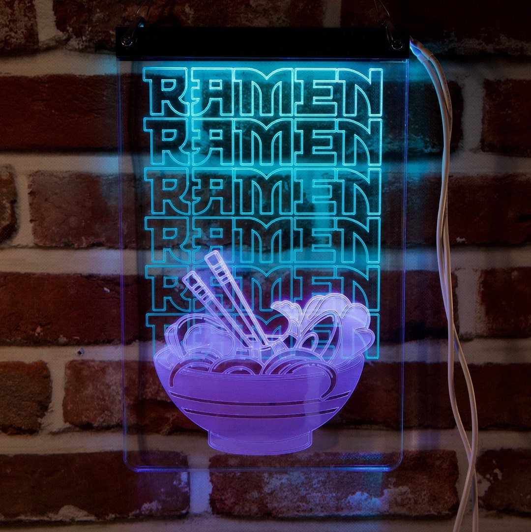 Ramen Ramen Neon Sign Dual RGB Color Sign Hologram Light Ramen Decor - Etsy