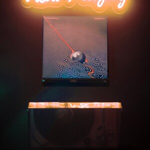 Now Playing Record Display Stand and Neon Light Light-up Custom Color ...