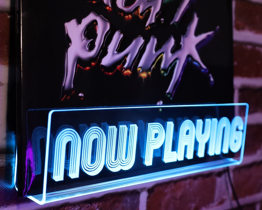 Now Playing | Now Spinning | Record Display Stand | RGB Color Changing ...