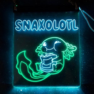 Snaxolotl Neon | Axolotl Neon Sign | Dual RGB Color Sign | Hologram ...