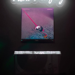 Now Playing Record Display Stand and Neon Light Light-up Custom Color ...