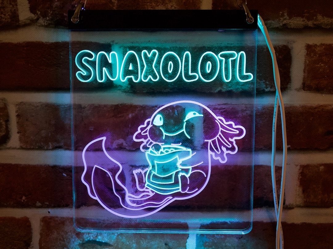 Snaxolotl Neon | Axolotl Neon Sign | Dual RGB Color Sign | Hologram ...