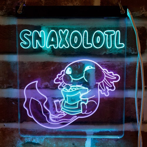 Axolotl Neon Sign Cute Axolotl Pet Hologram Light Kawaii - Etsy