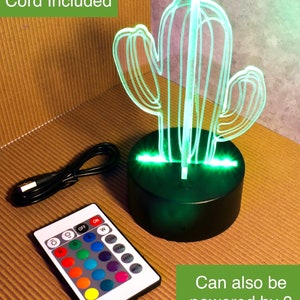 Cactus Lamp | Cactus Neon Light | 3D Cactus Light | Game Room Decor ...
