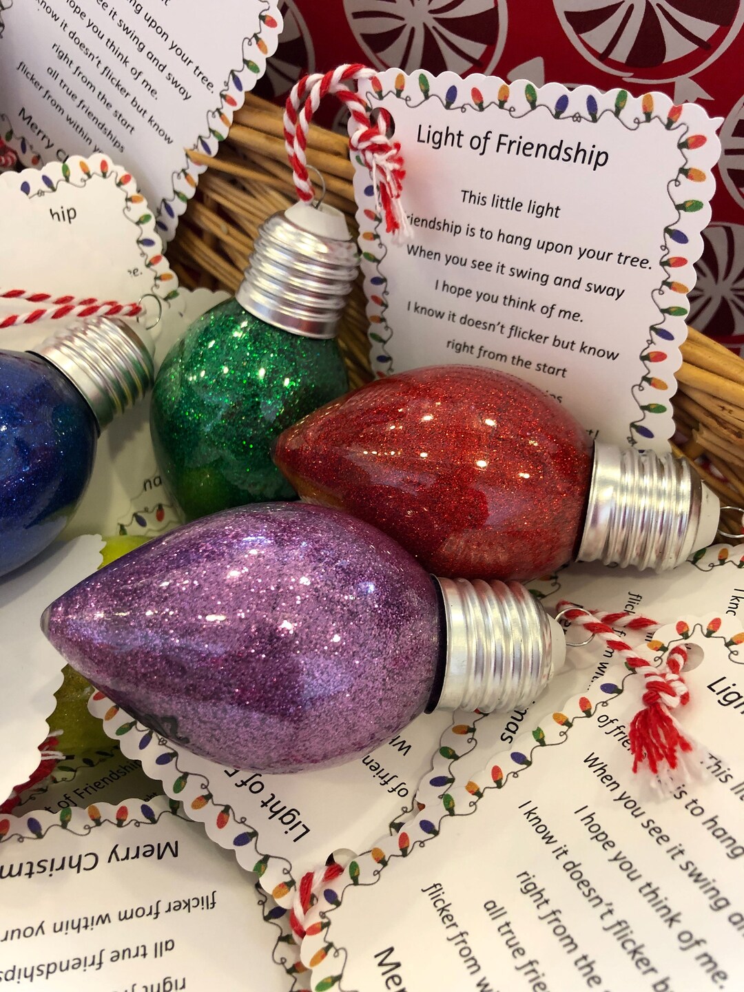 Friendship Lightbulb Ornaments - Etsy