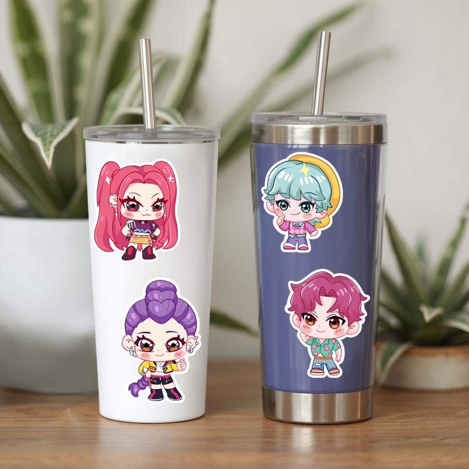 Anime Chibi Stickers: Digital Clipart Bundle (PNG, SVG, EPS Files ...