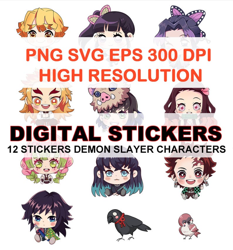 Anime Digital Stickers Pack, Anime Clipart Bundle, Anime Goodnotes ...