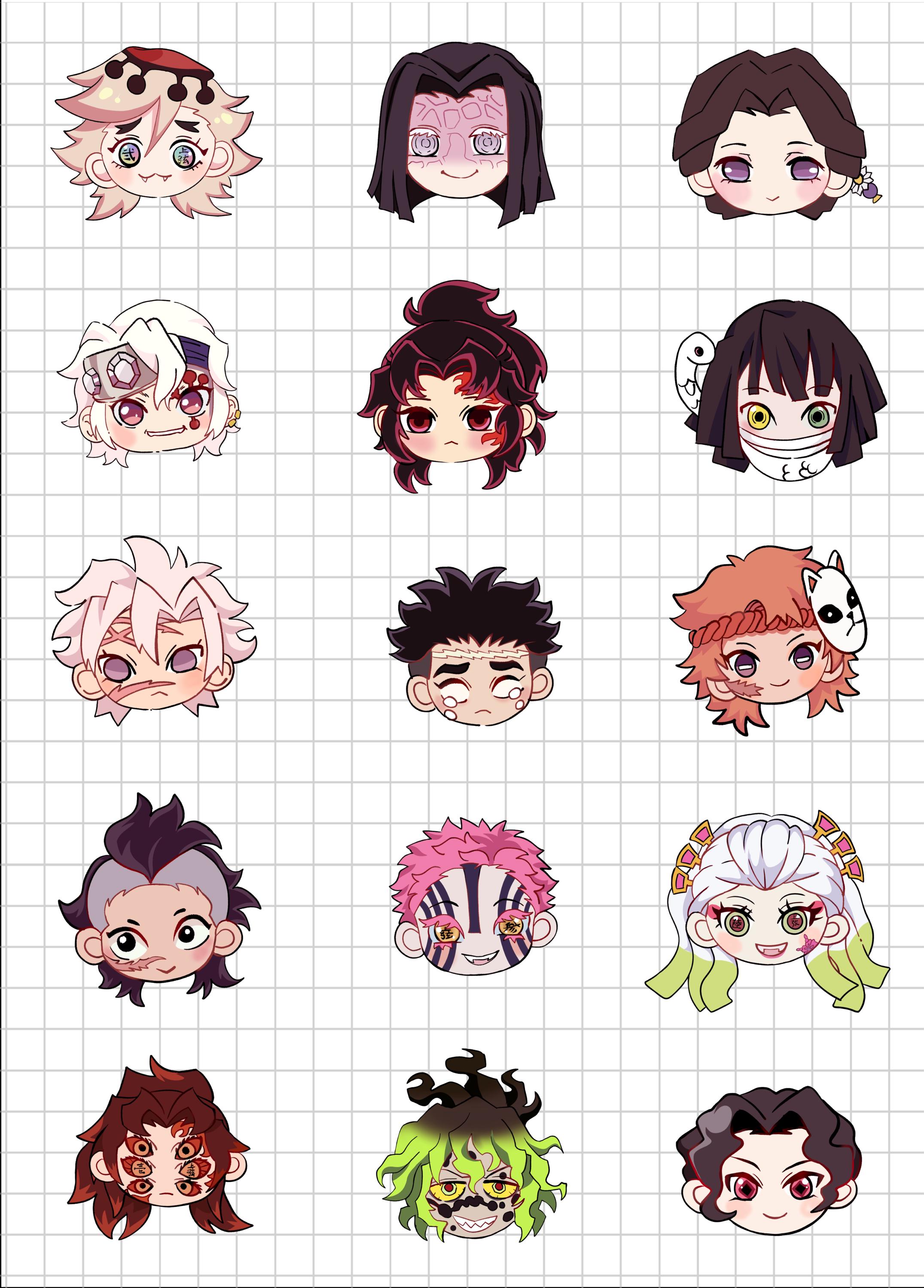 Anime Chibi Stickers: Digital Clipart Bundle (PNG, SVG, EPS Files) - Etsy