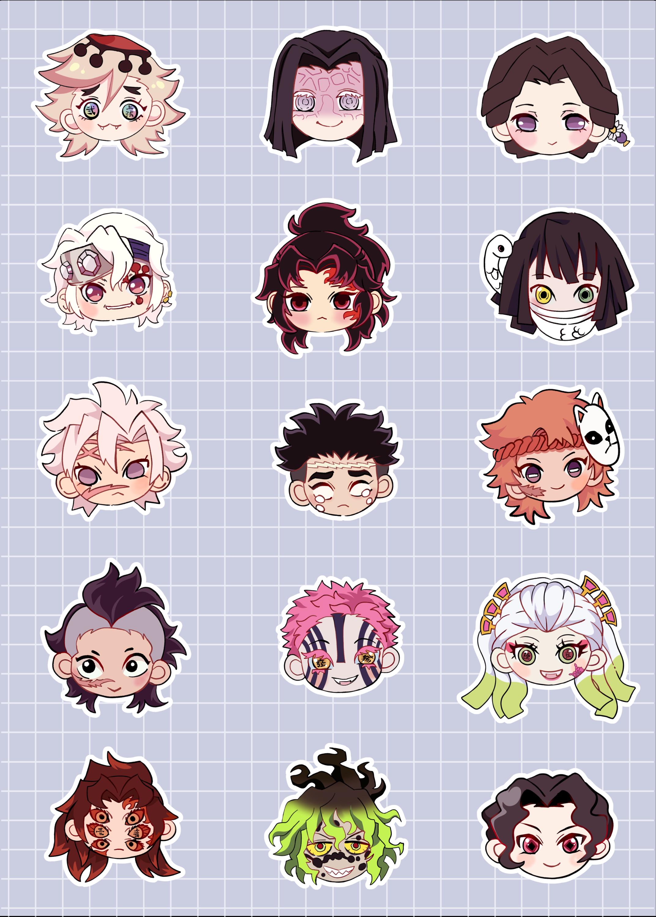 Anime Chibi Stickers: Digital Clipart Bundle (PNG, SVG, EPS Files) - Etsy