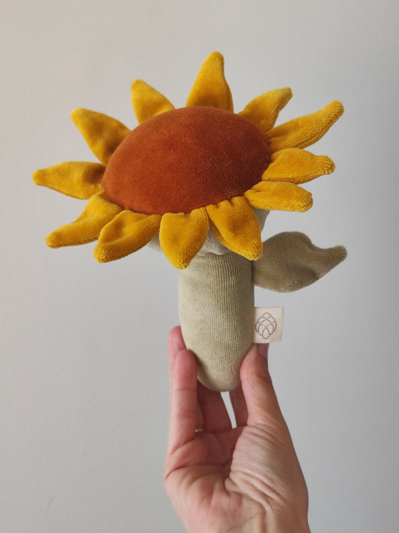 Sunflowersunflower Toyorganic Cotton Toy Creative Soft Toy organic Flower Rattle sunflower Toy ...
