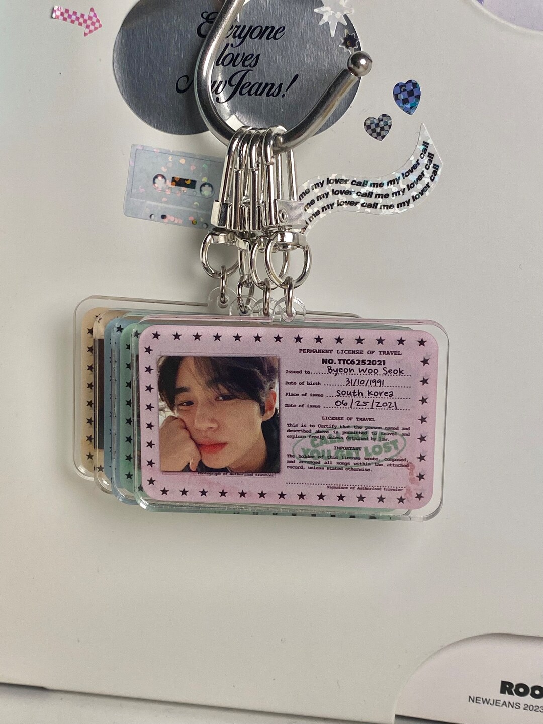 Byeon Woo Seok ID Card Keychain | Lovely Runner Fanmade Merch | Kdrama ...
