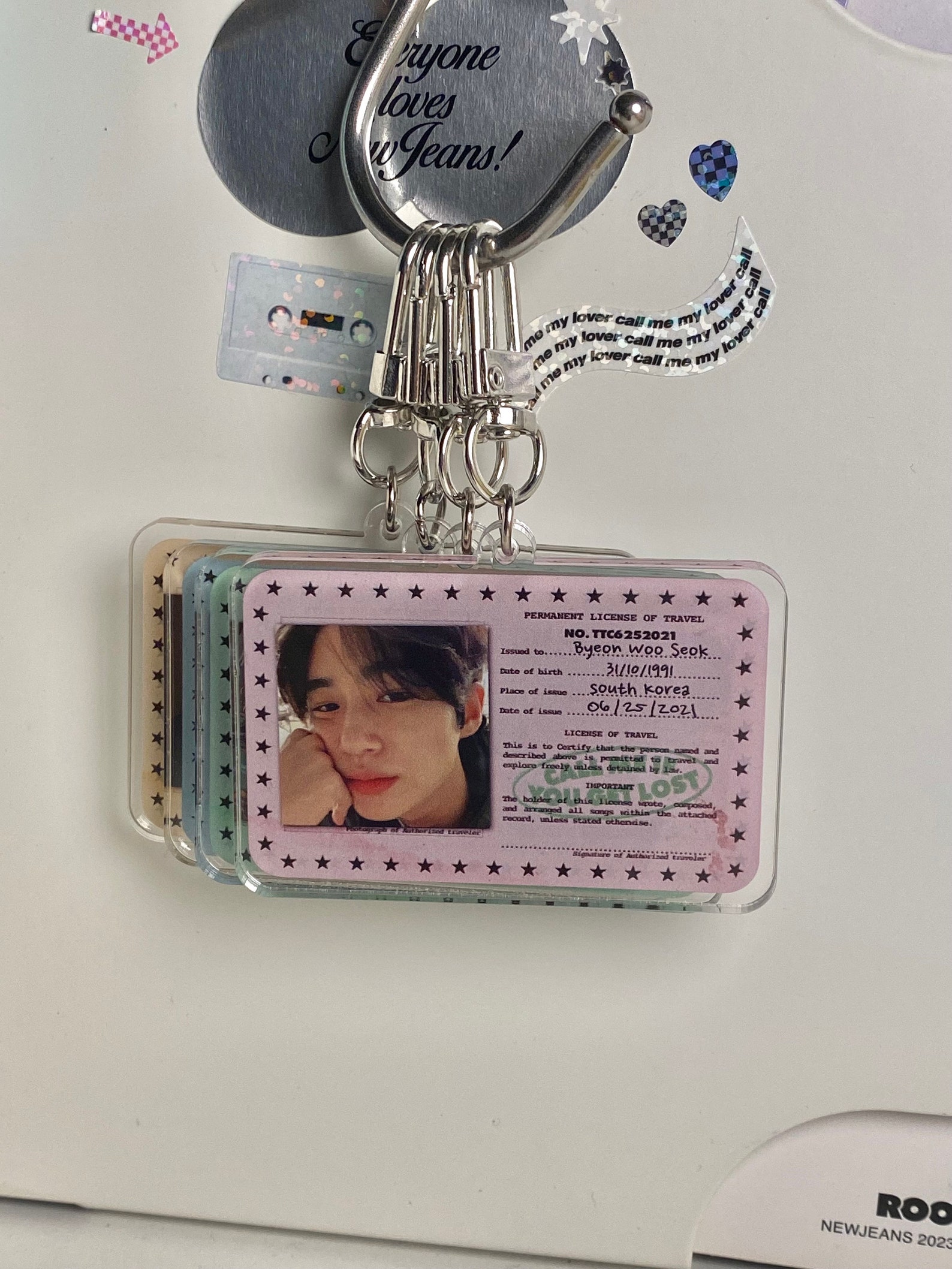 Byeon Woo Seok Id Card Keychain Lovely Runner Fanmade Merch Kdrama ...