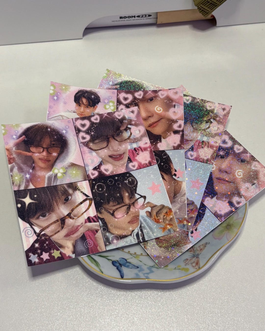 Baekhyun Kai EXO Sticker: Glitter Star Laminated Kpop Deco - Etsy