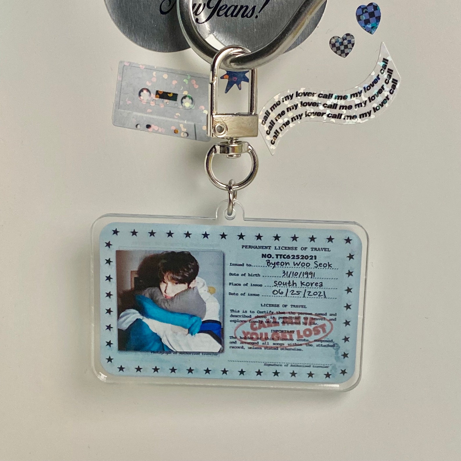 Byeon Woo Seok Id Card Keychain Lovely Runner Fanmade Merch Kdrama ...