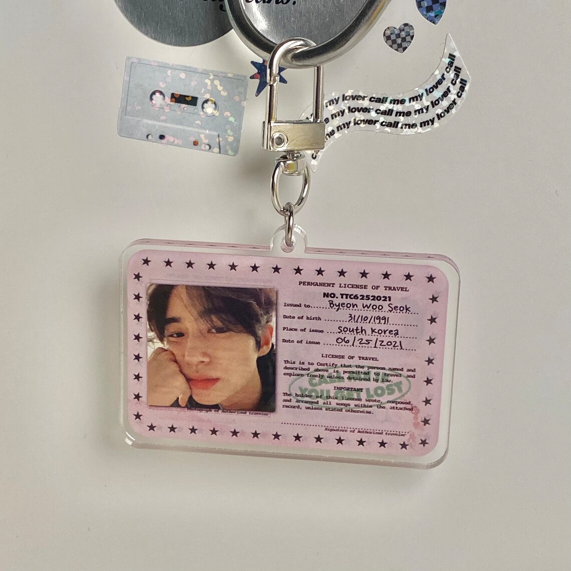 Byeon Woo Seok Id Card Keychain Lovely Runner Fanmade Merch Kdrama ...