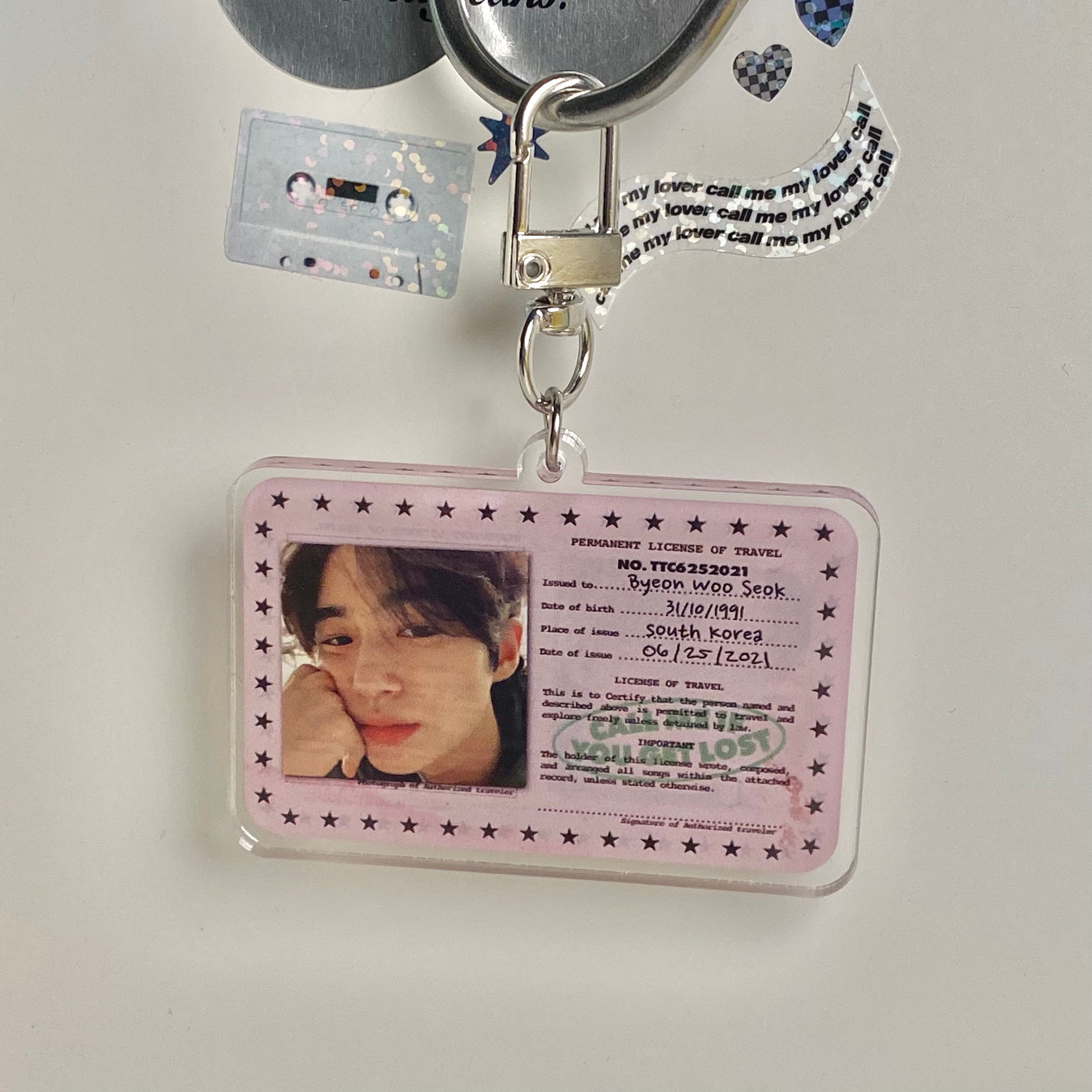 Byeon Woo Seok ID Card Keychain Lovely Runner Fanmade Merch Kdrama ...