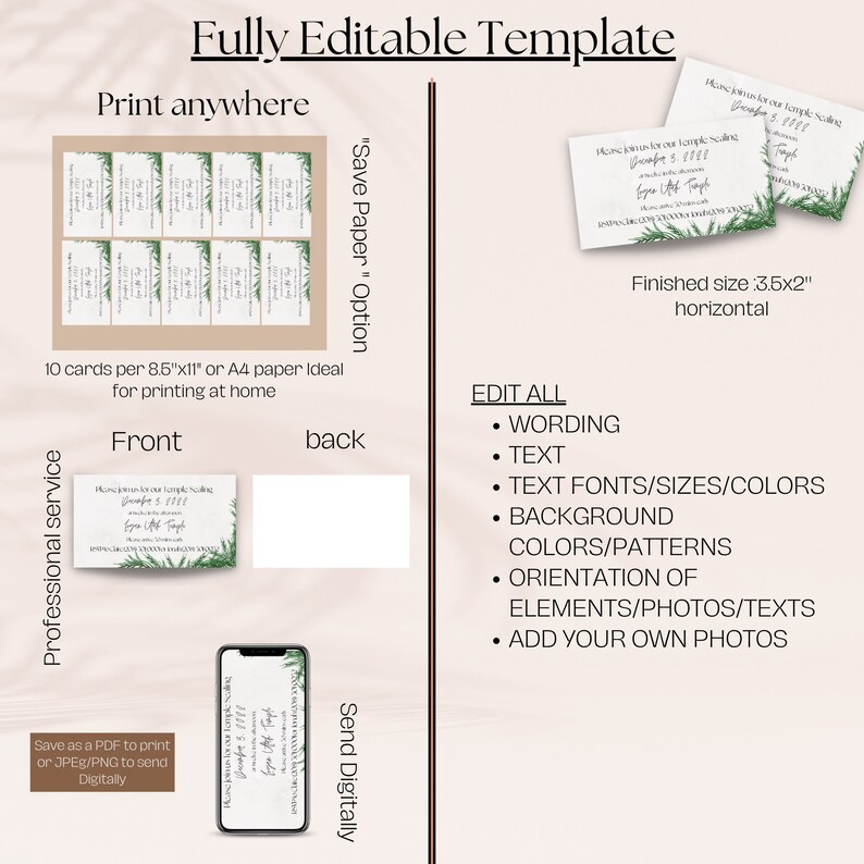 Winter Temple Sealing Insert, Christmas Wedding, Digital Sealing ...