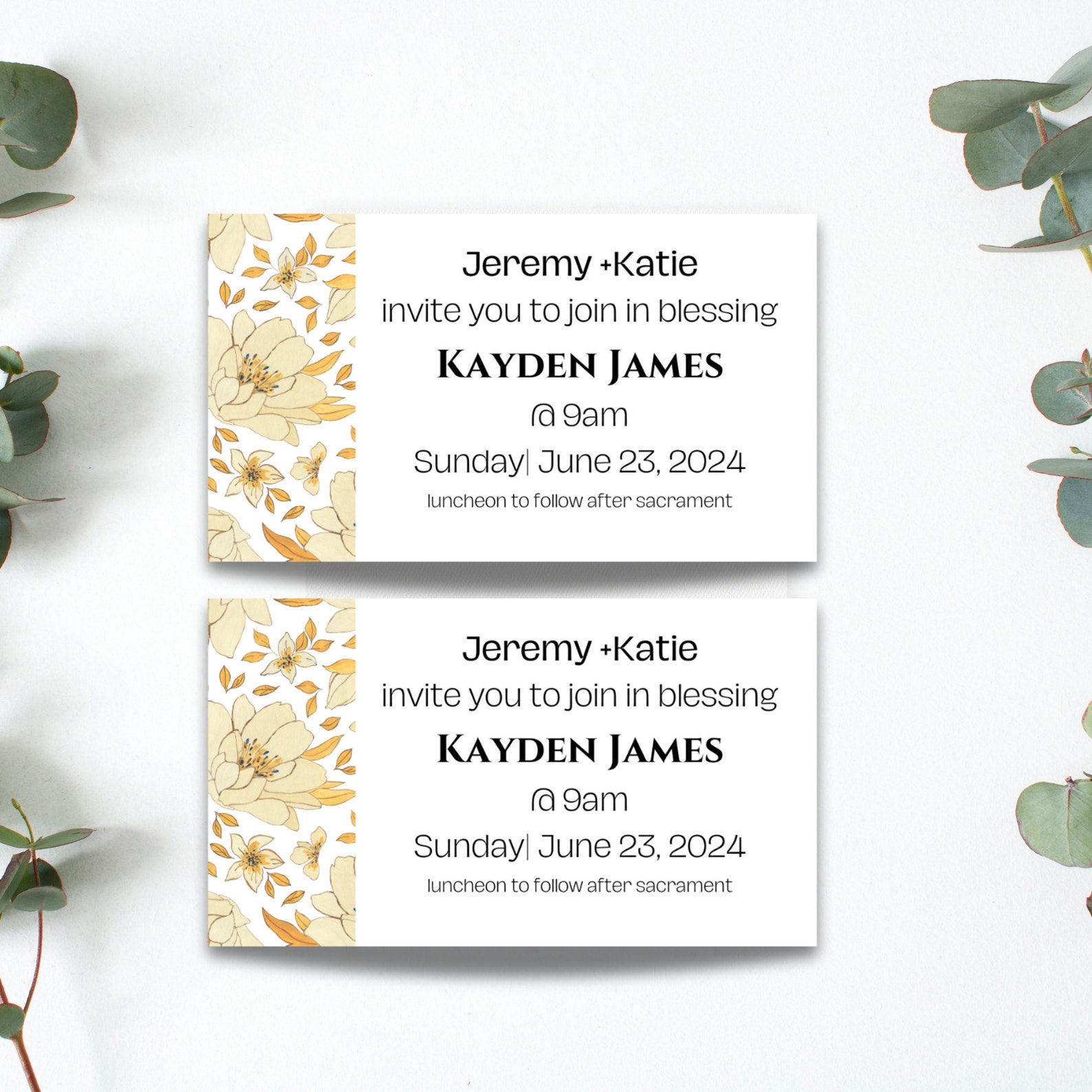 Baby Blessing Invitation Card Template, Baby Blessing Enclosure, Join ...