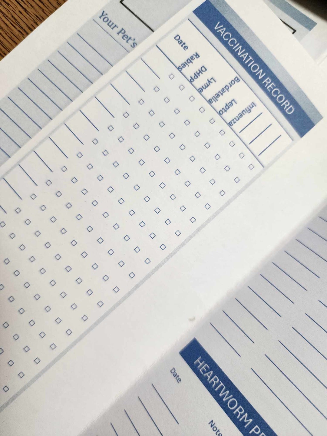 Pet Health Record - Etsy
