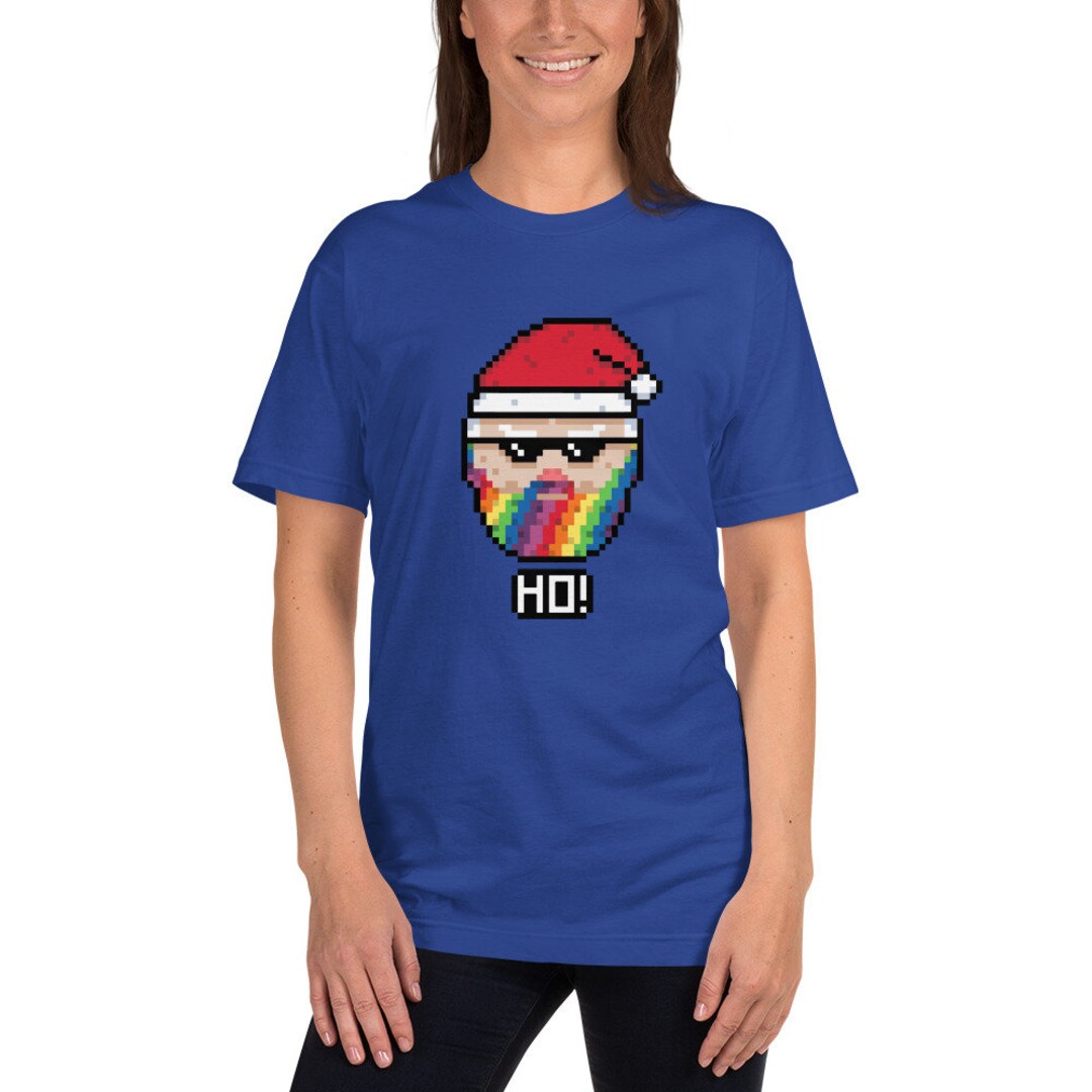 Xmas 8-bit Pixel Joe Cool Santa T-shirt - Etsy
