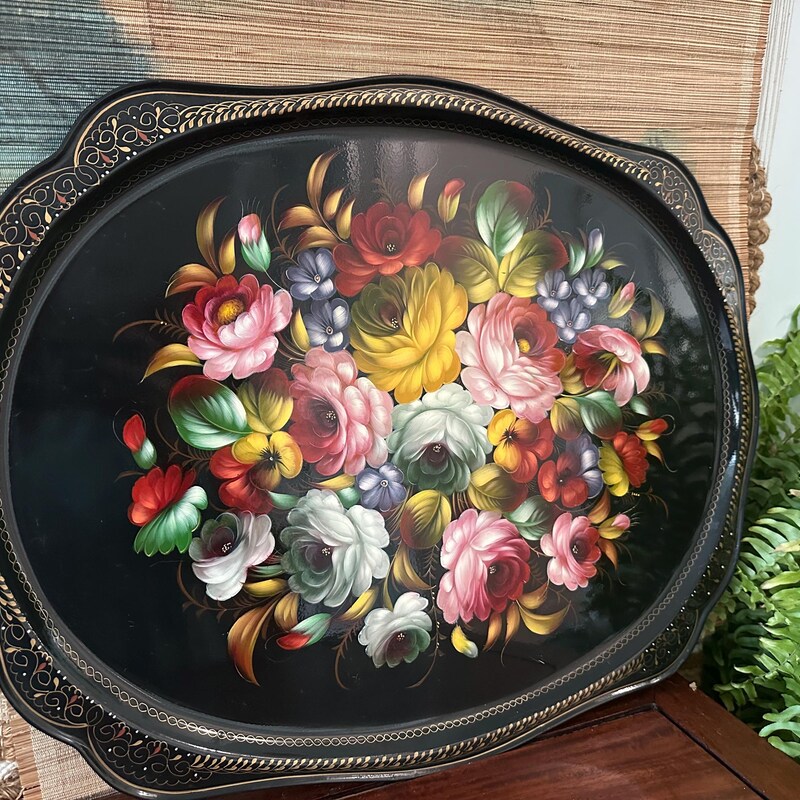 Russian Metal Tray - Etsy