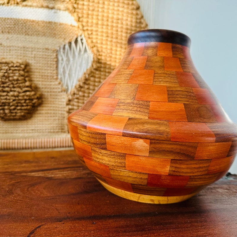 Segmented Wood Turned Vase - Etsy