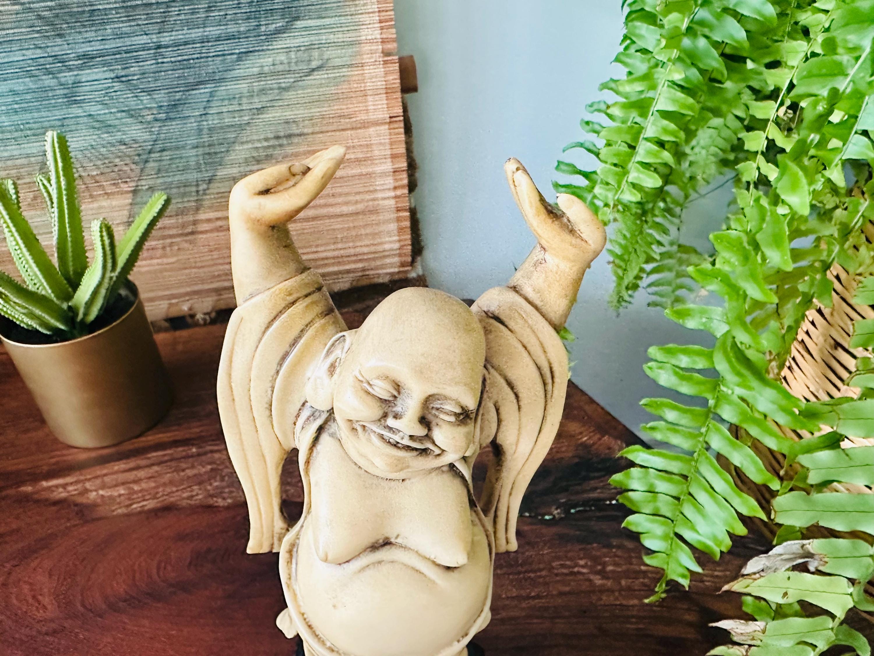 Vintage | Budai | Hotei | Happy | Laughing | Buddha | Resin | Good ...