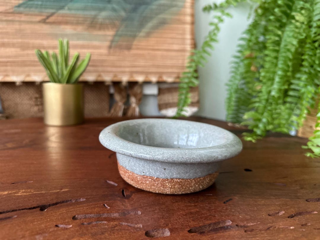 Vintage | Handmade | Speckled Gray Glaze | Stoneware | Bowl | Dish ...
