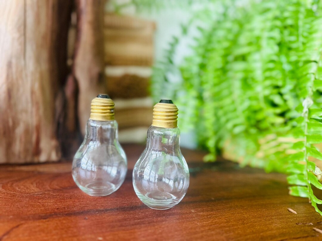 Vintage | Light Bulb | Shakers | Bottles | Jars | Threaded Top | Glass ...