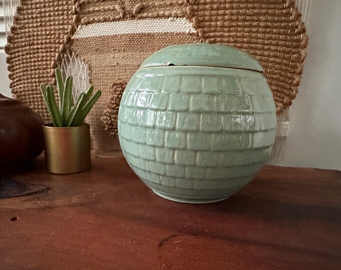 1930s | Vintage | Mccoy Pottery | Round | Ball |seafoam Green | Cookie ...